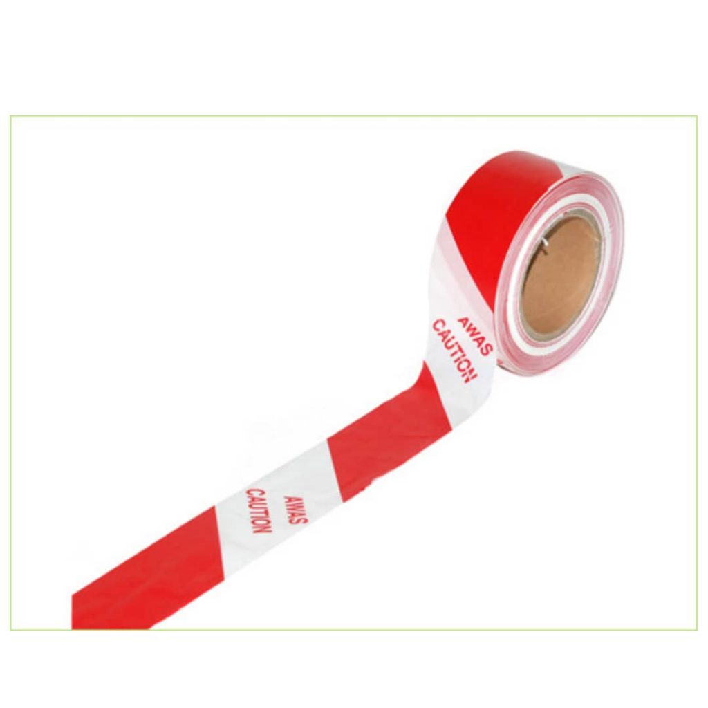 SAFETY RED/WHITE TAPE (CAUTION TAPE) | Obor Safety