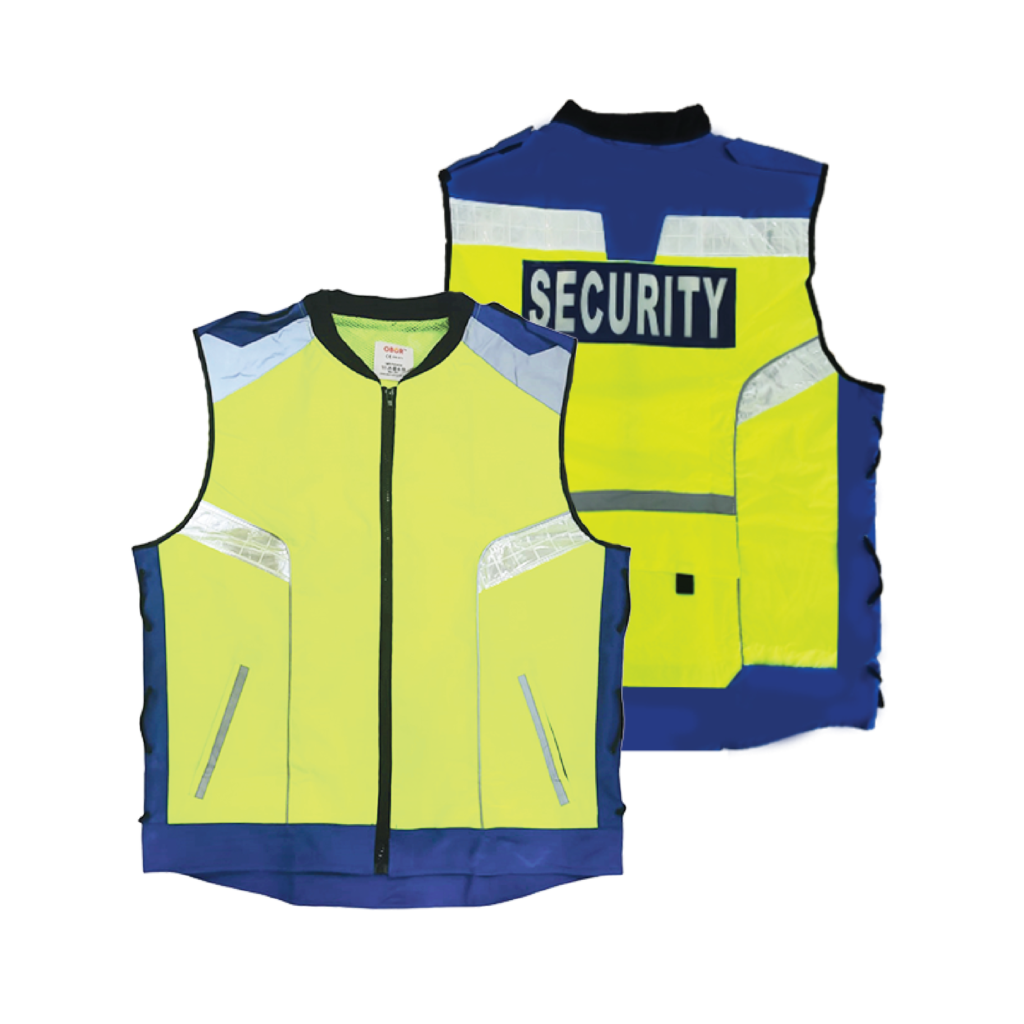 SAFETY VEST EXECUTIVE LIME GREEN-ROYAL BLUE WITH "SECURITY" WORDING ...